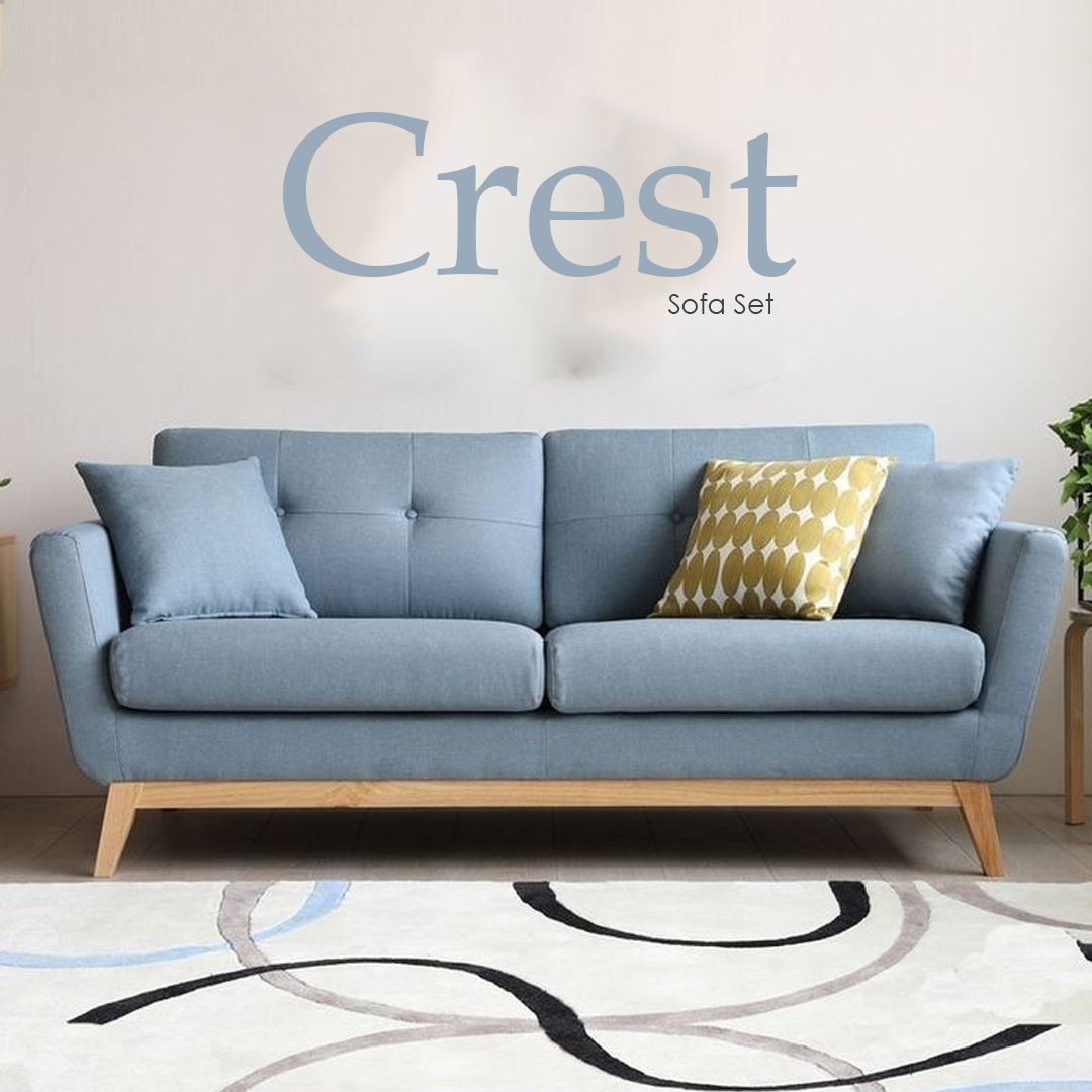 Crest Sofa Set (2 Seater) – WOODEN HUB