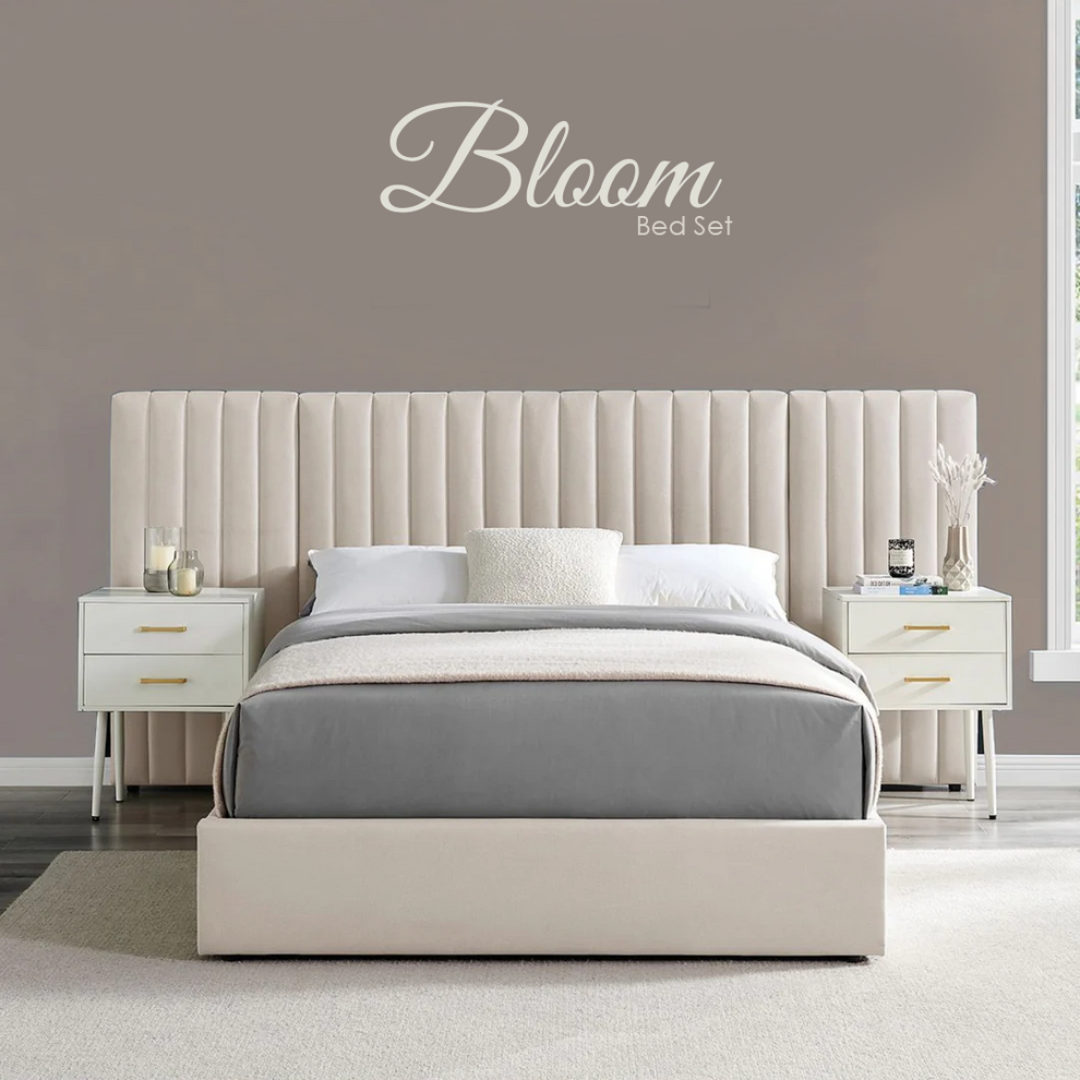 Bloom Bed Set (Bed+Side Tables) – WOODEN HUB